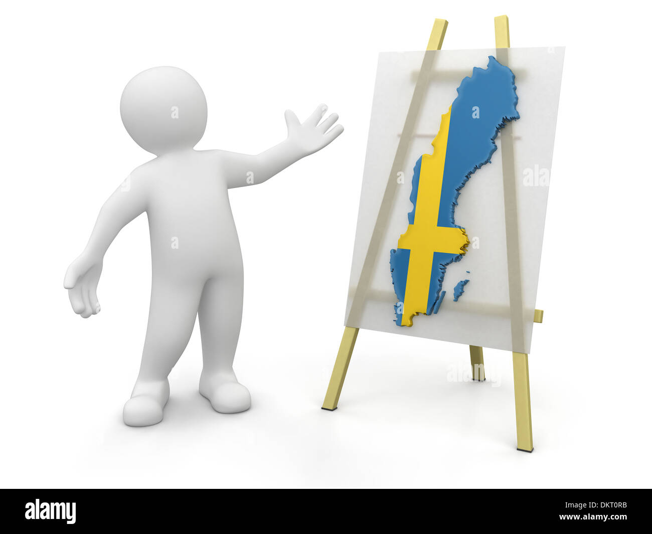 Man and Swedish map (clipping path included Stock Photo - Alamy