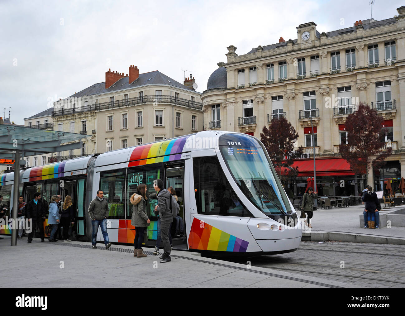 Tramway in Angers city center France Stock Photo - Alamy