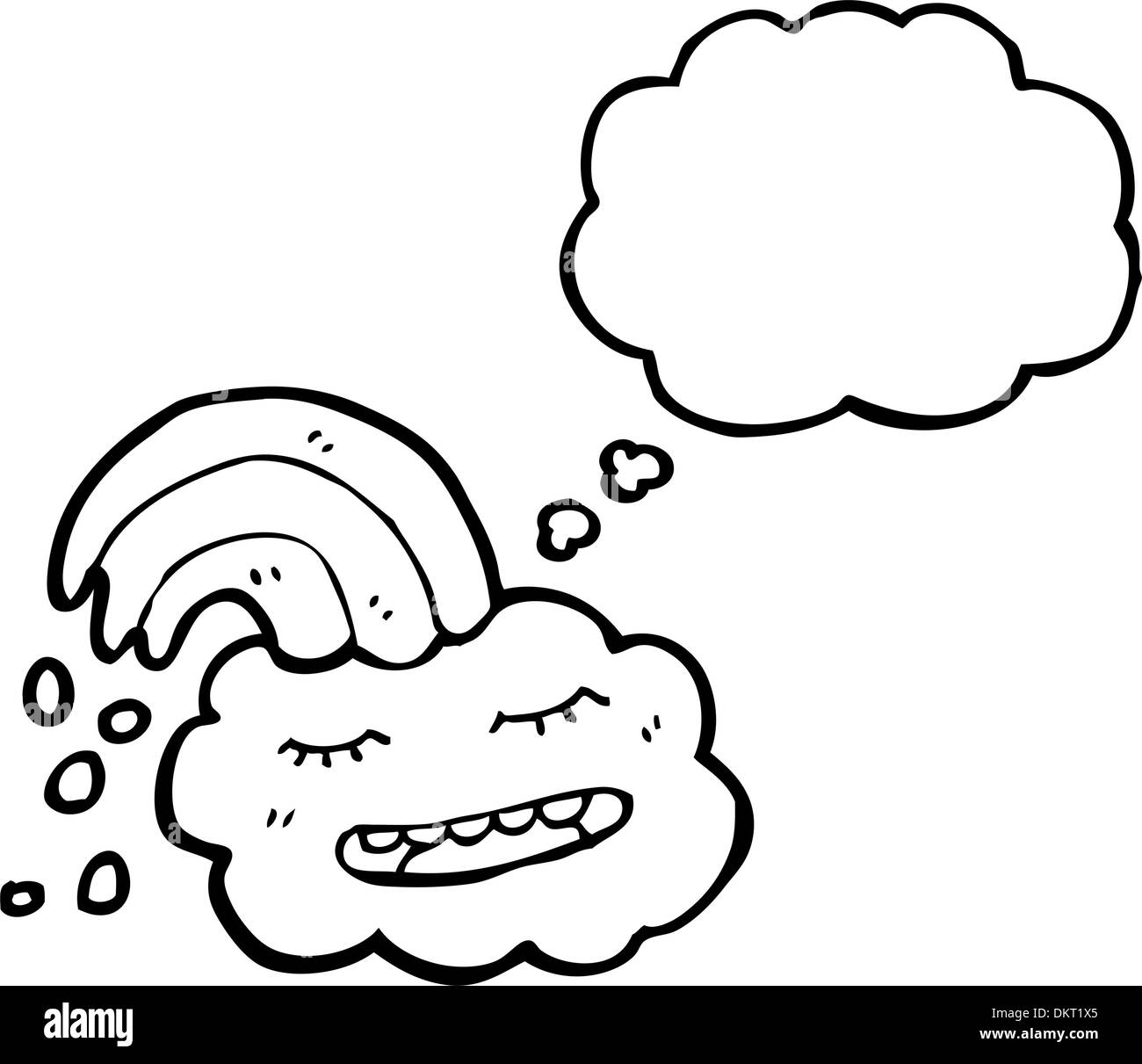 cartoon cloud with thought bubble Stock Vector Image & Art - Alamy