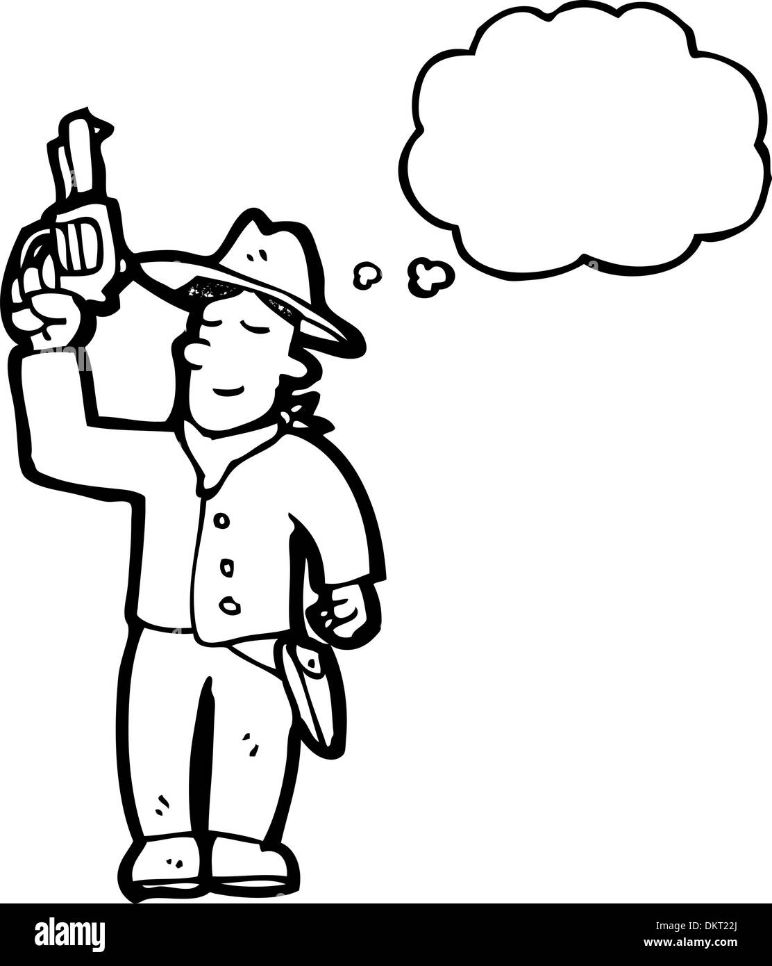 Cowboy thinking Stock Vector Images - Alamy