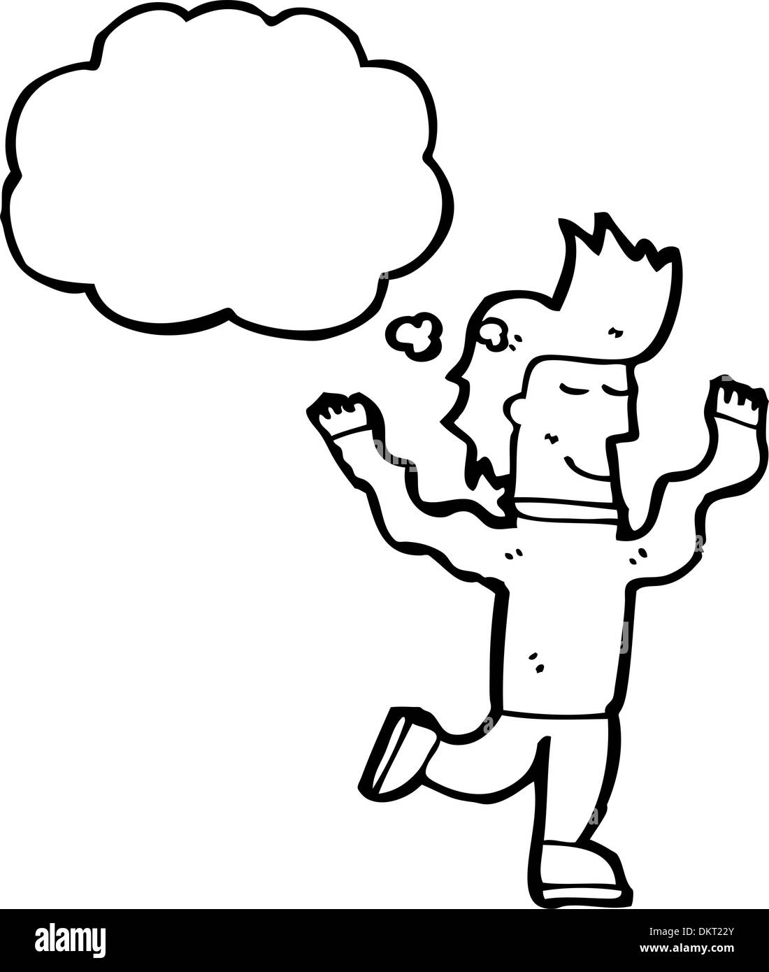 cartoon happy man with thought bubble Stock Vector Image & Art - Alamy