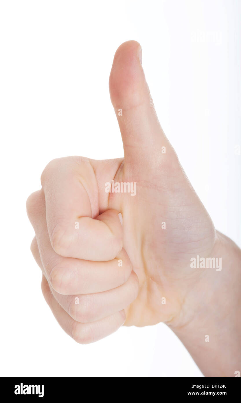 Female's hand showing OK. Isolated on white Stock Photo - Alamy