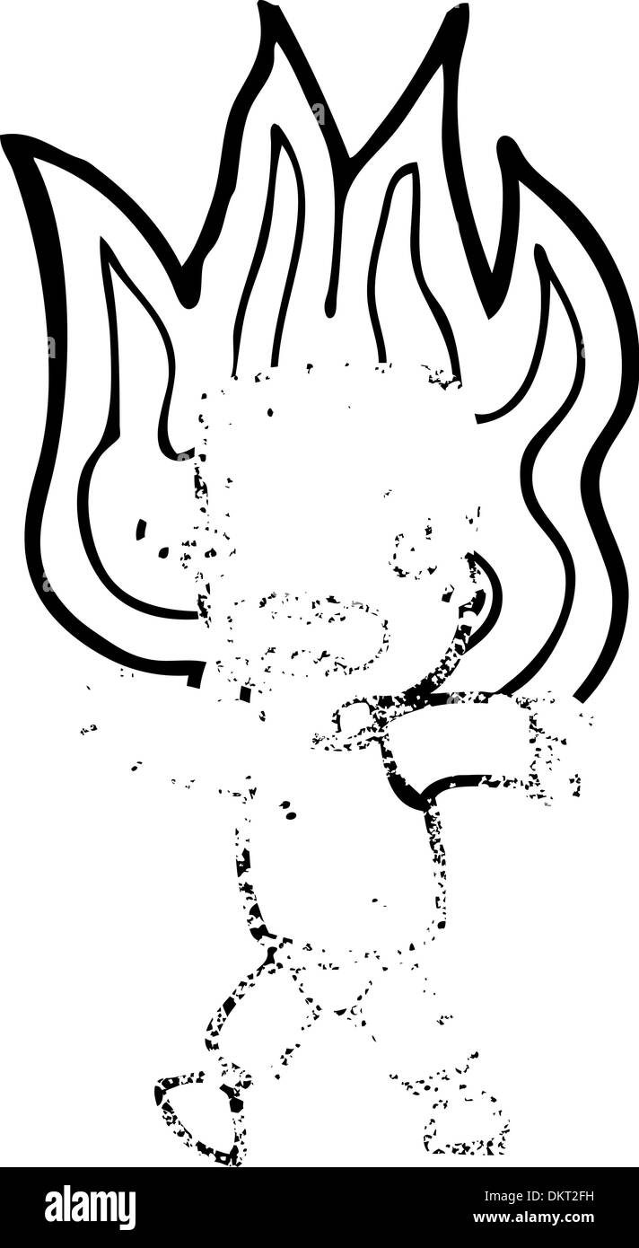 cartoon robot on fire Stock Vector Image & Art - Alamy