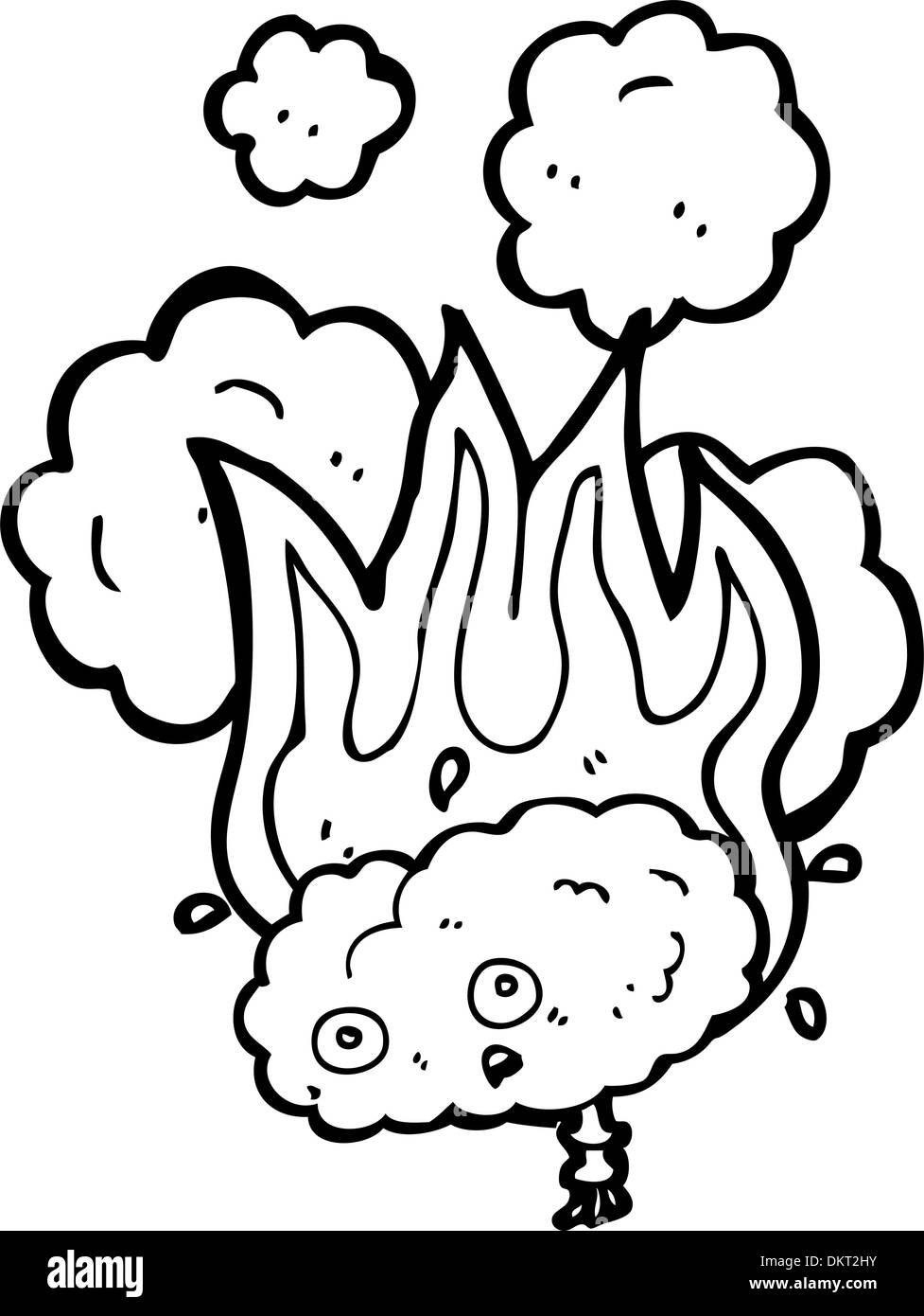 flaming brain cartoon Stock Vector Image & Art - Alamy