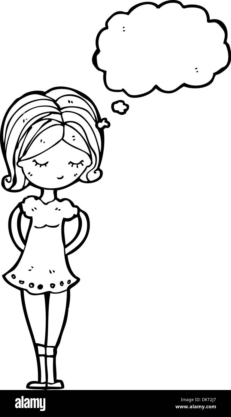 pretty girl with thought bubble Stock Vector Image & Art - Alamy