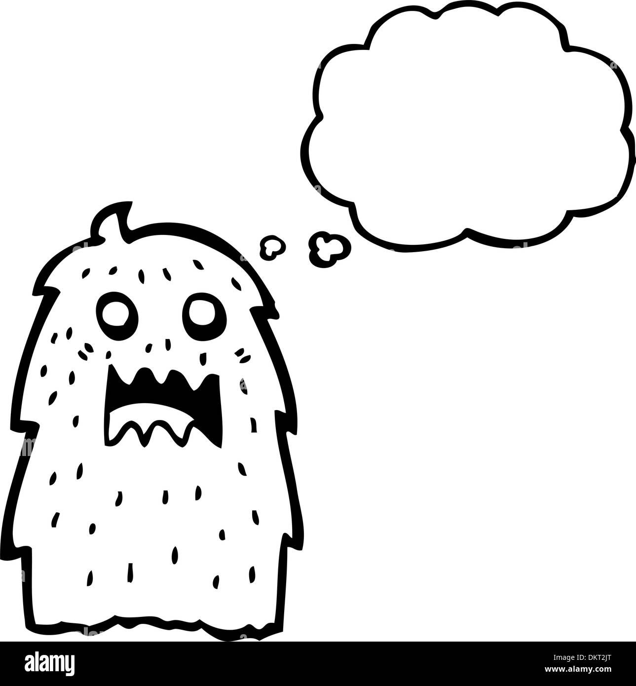 Hairy red monster cartoon Cut Out Stock Images & Pictures - Alamy