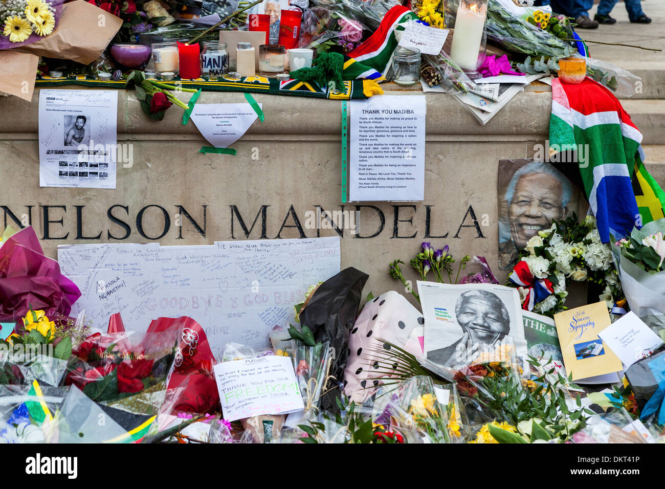 Rip Mandela RIP Nelson Mandela Londoners Leave Flowers, Candles,