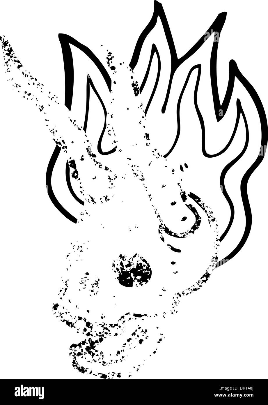 flaming devil skull cartoon Stock Vector Image & Art - Alamy