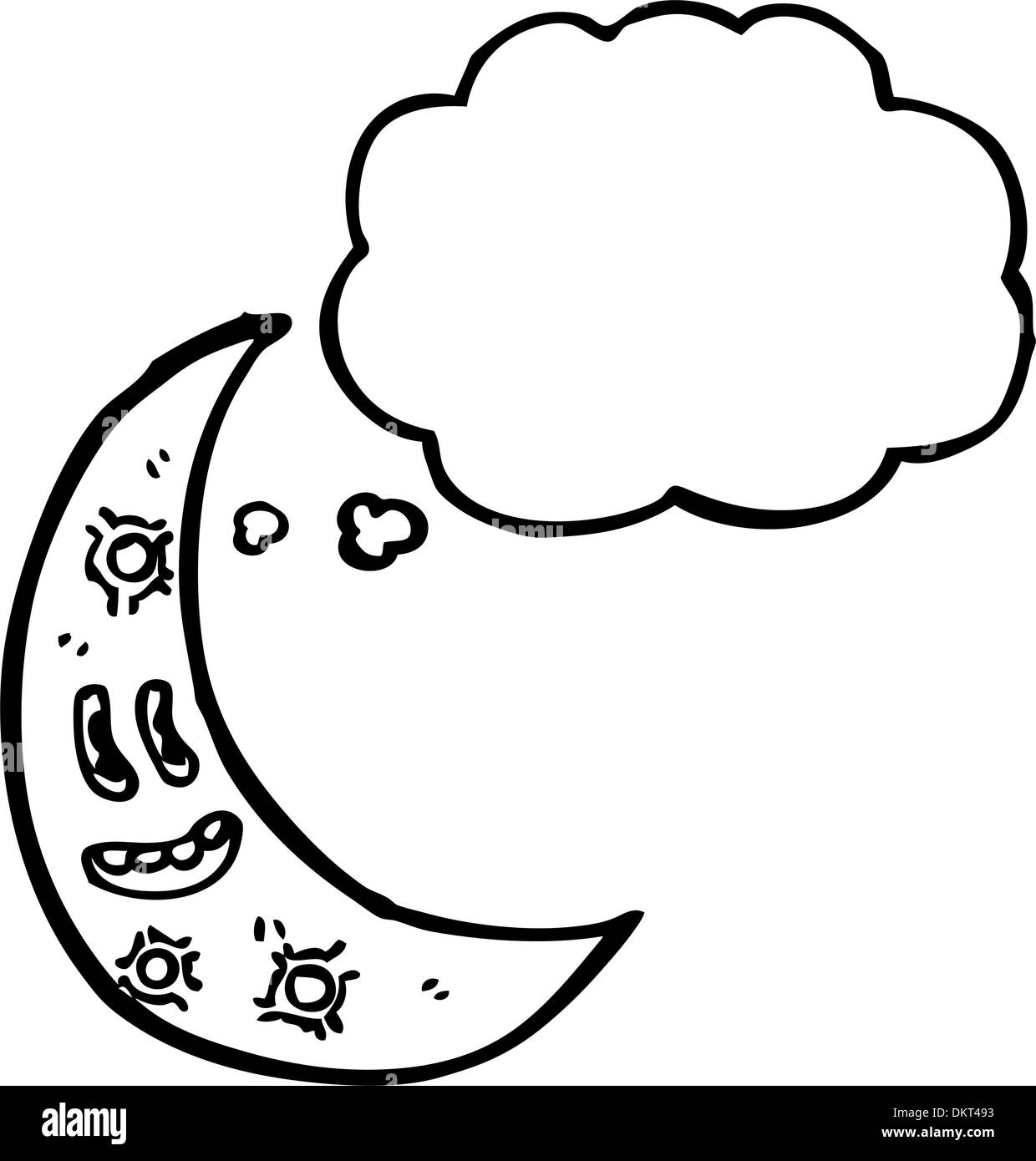 Cartoon Crescent Moon