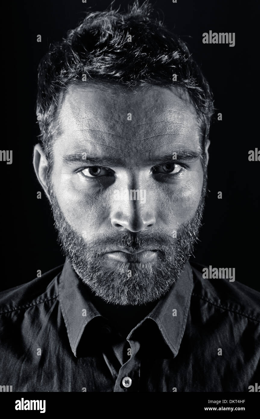 Man brown beard hair wearing hi-res stock photography and images - Alamy