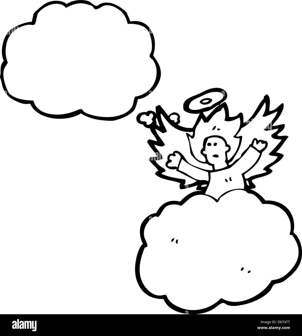 angel on cloud cartoon Stock Vector Image & Art - Alamy