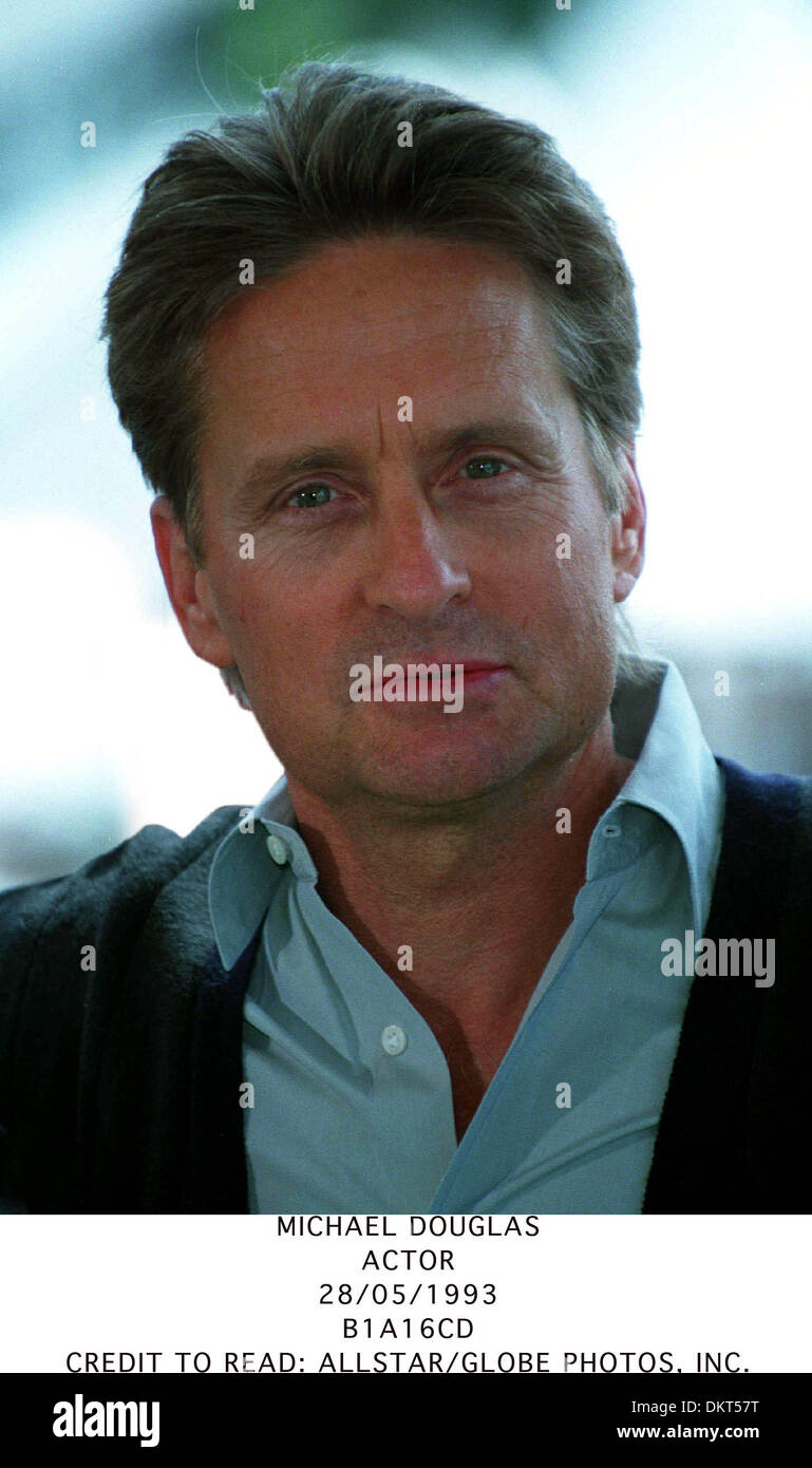 MICHAEL DOUGLAS.ACTOR.28/05/1993.B1A16CD.CREDIT TO READ Stock Photo - Alamy