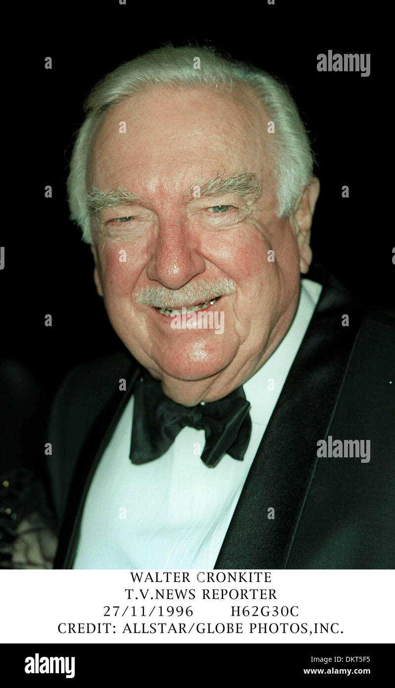 WALTER CRONKITE.T.V.NEWS REPORTER.27/11/1996.H62G30C Stock Photo - Alamy