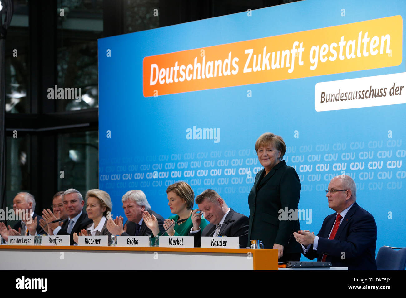 Berlin, Germany. 09th December, 2013. CDU comes together in Berlin to ...