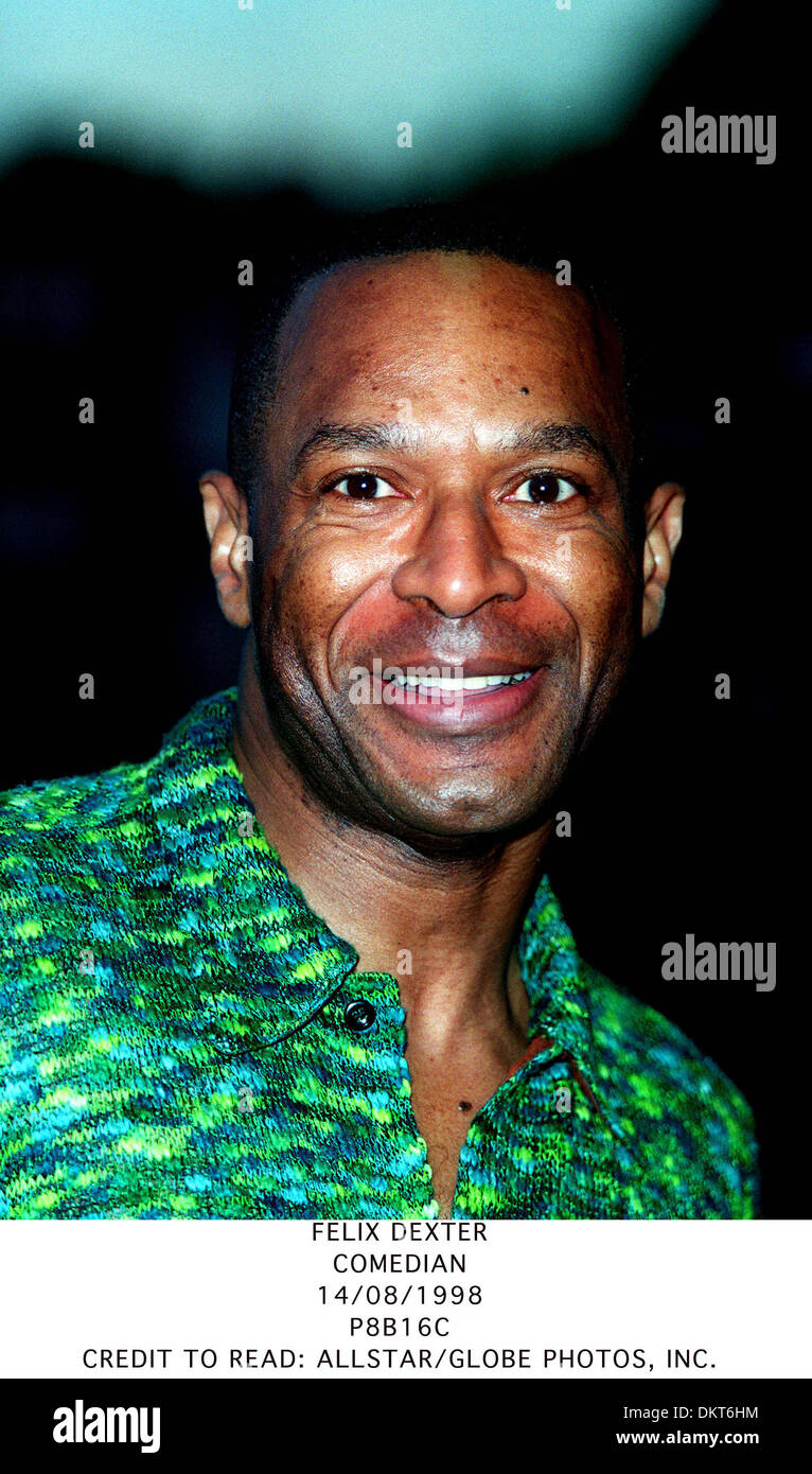 FELIX DEXTER.COMEDIAN.14/08/1998.P8B16C.CREDIT TO READ Stock Photo - Alamy