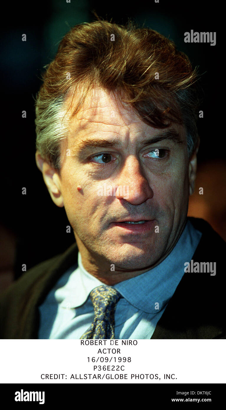 ROBERT DE NIRO.ACTOR.16/09/1998.P36E22C Stock Photo - Alamy