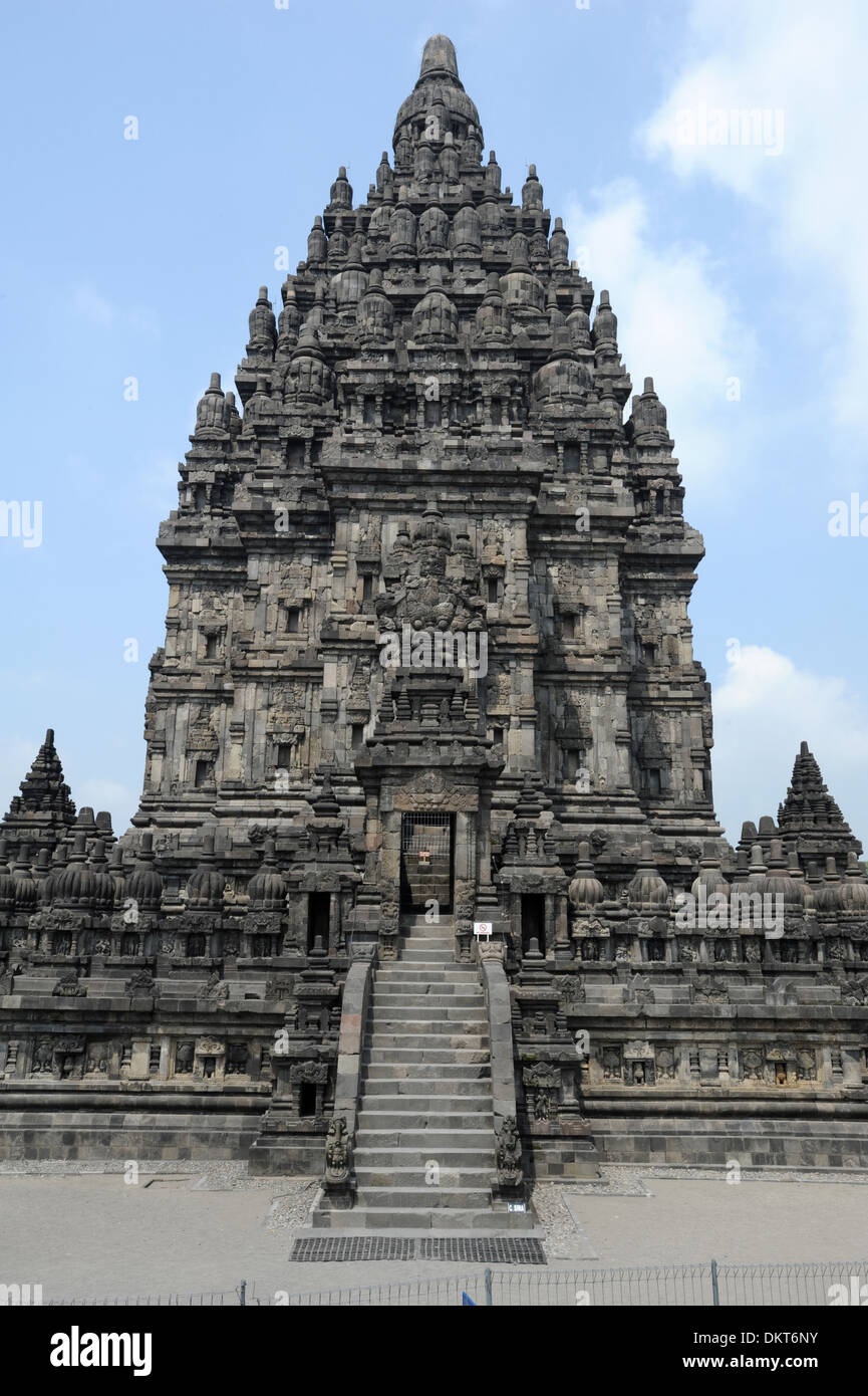 Asia, Indonesia, Java, Prambanan, Hinduism, towers, temples, stair ...