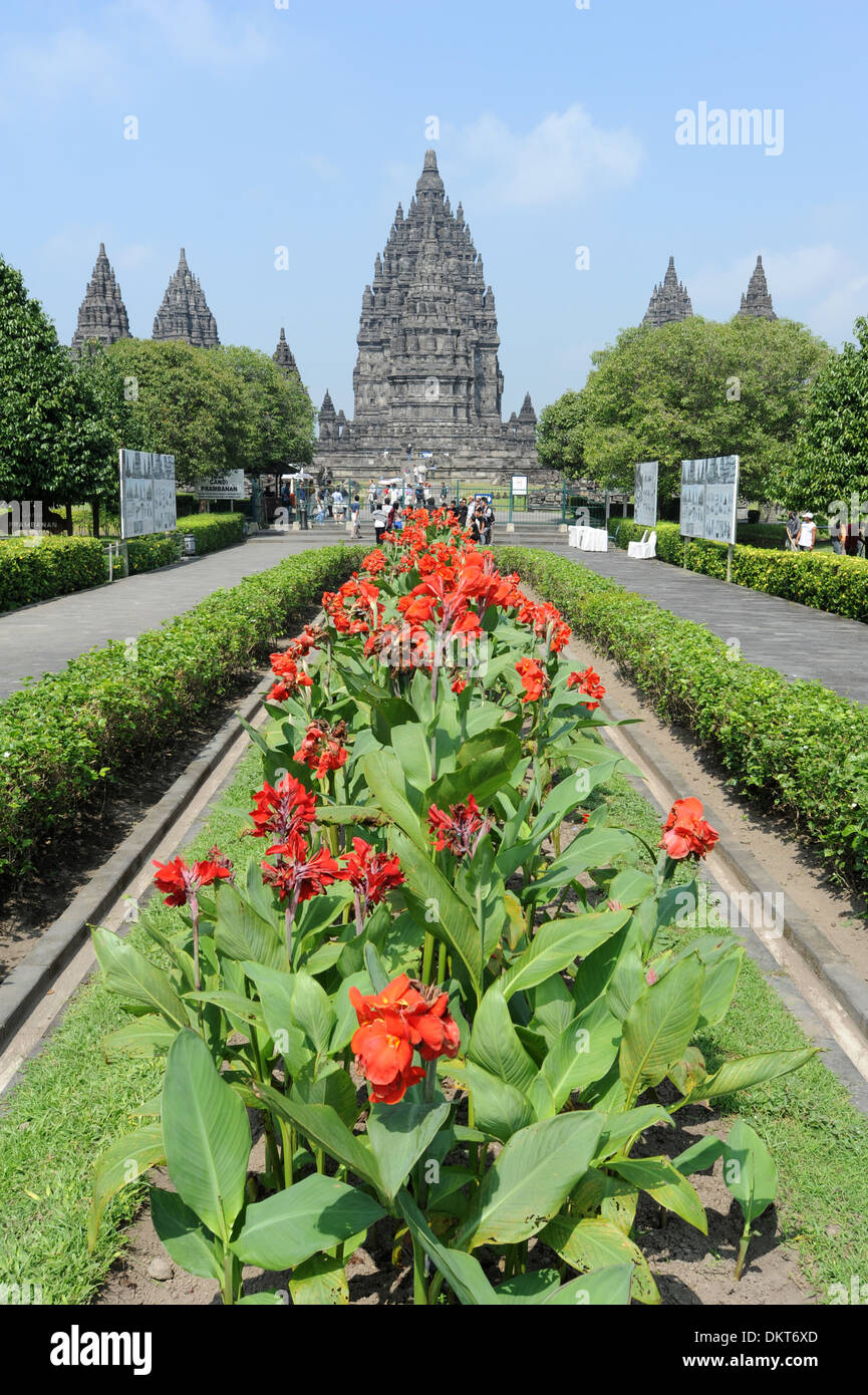 Asia, Indonesia, Java, Prambanan, Hinduism, towers, temples, park ...