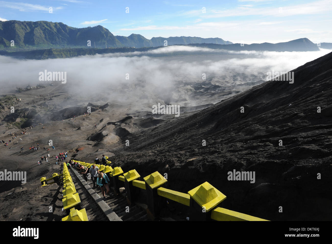Asia, Indonesia, Java, Bromo, tourism, stair, mountains, volcanism ...