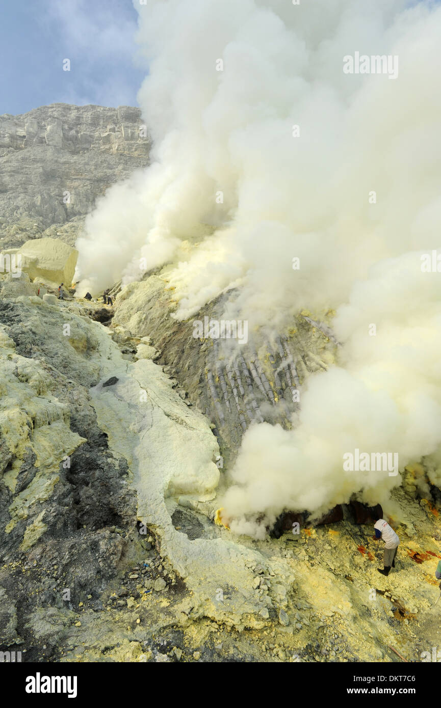 Asia Indonesia Java Ijen sulphur sulfur volcano volcanism volcanical ...