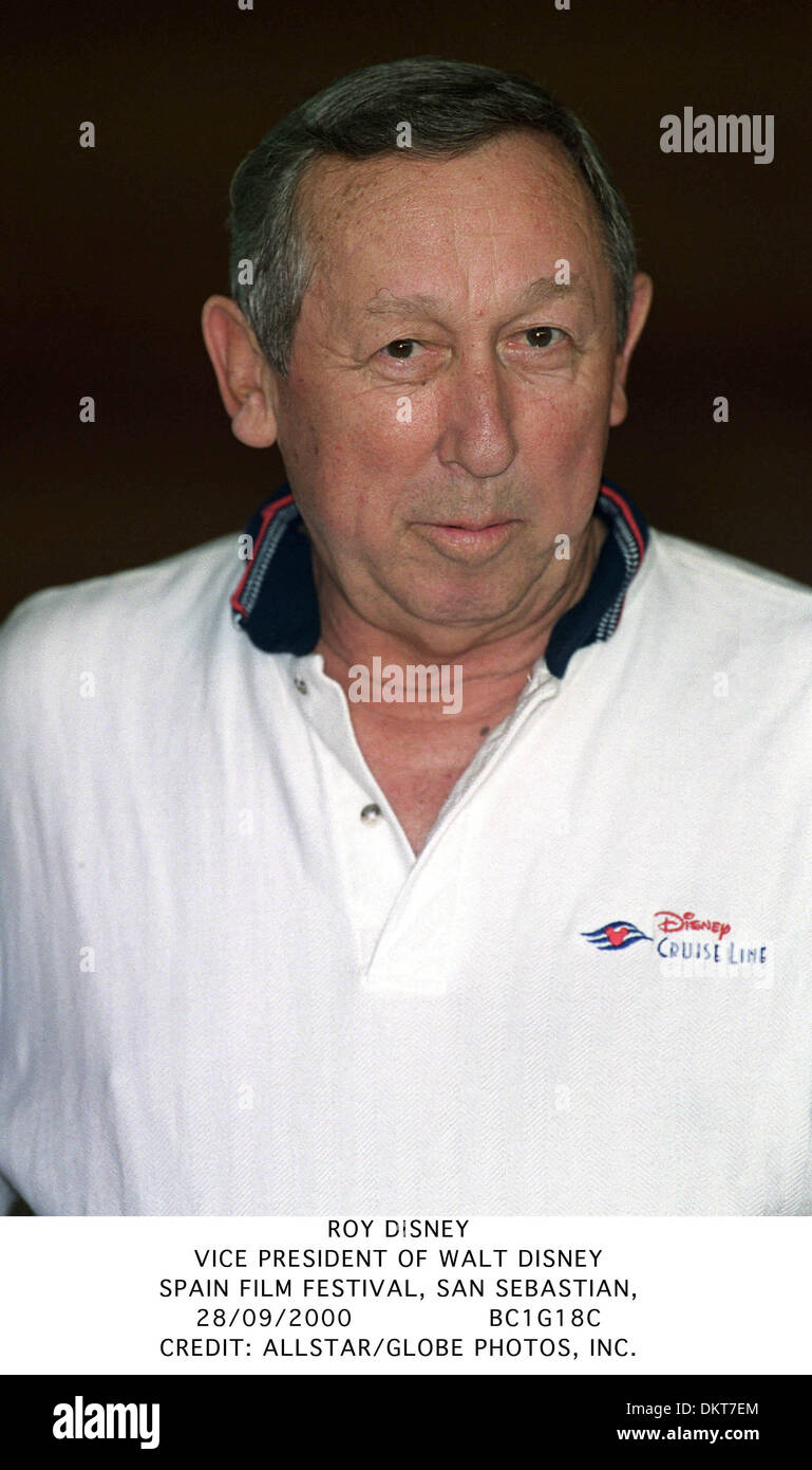 Sept. 28, 2000 - FILM FESTIVAL, SAN SEBASTIAN - ROY DISNEY.VICE ...