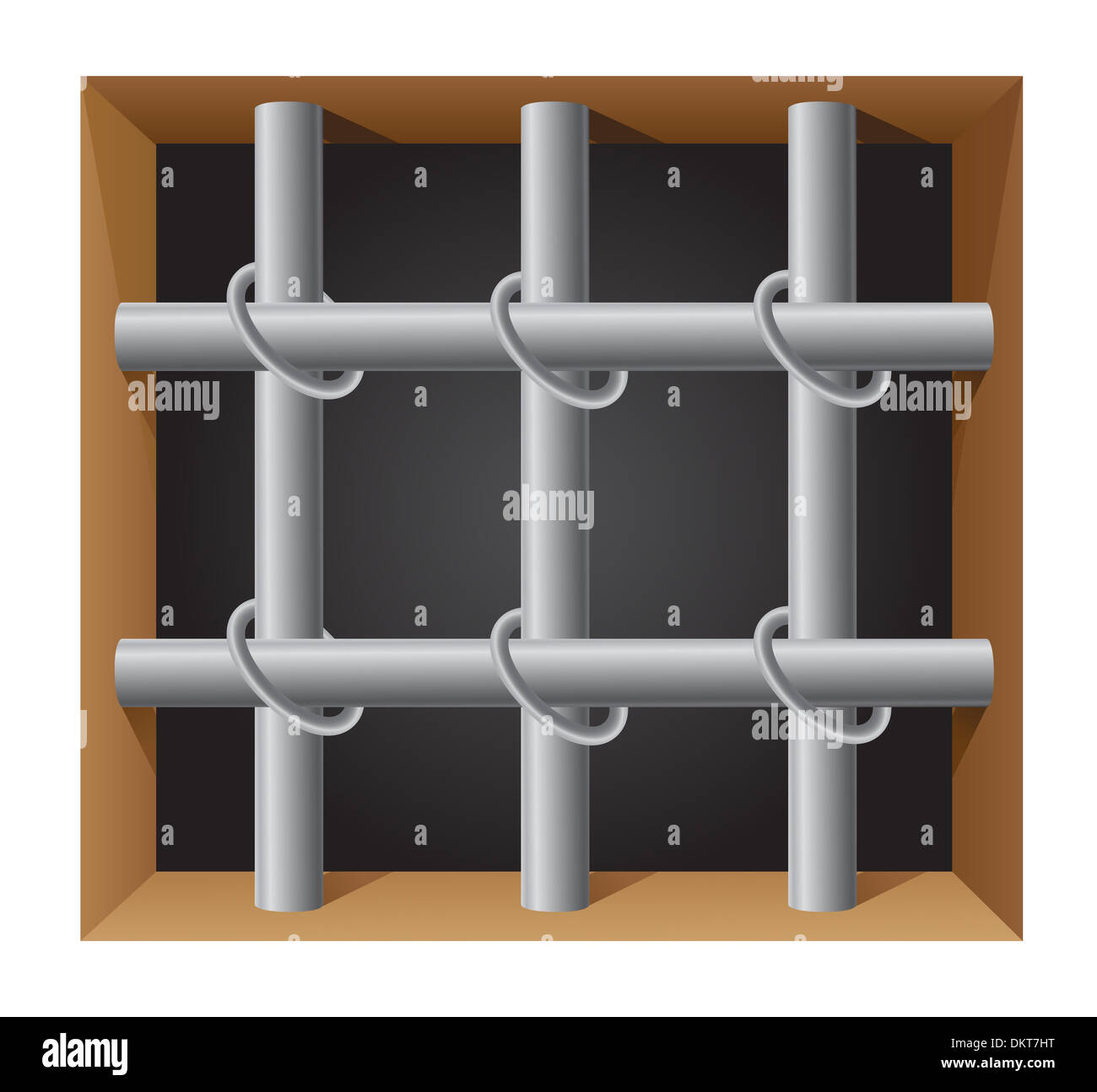 prison bar illustration isolated on white background Stock Photo - Alamy