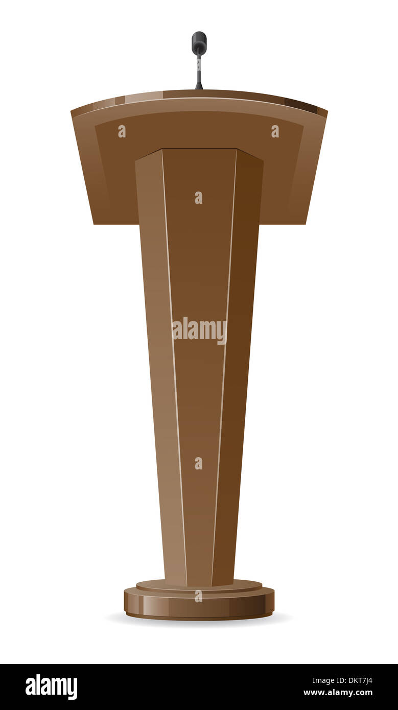 tribune illustration isolated on white background Stock Photo - Alamy