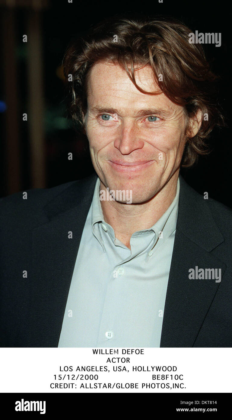 WILLEM DEFOE.ACTOR.LOS ANGELES, USA, HOLLYWOOD.15/12/2000.BE8F10C Stock ...