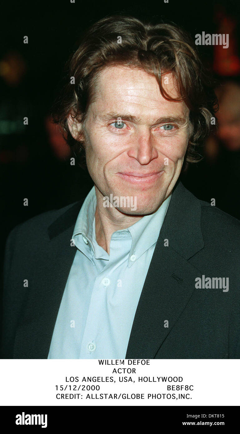 WILLEM DEFOE.ACTOR.LOS ANGELES, USA, HOLLYWOOD.15/12/2000.BE8F8C Stock ...