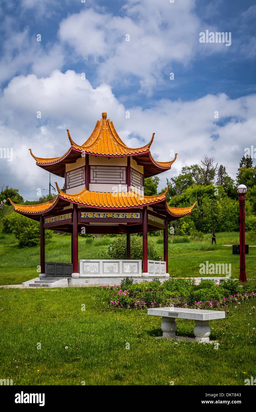 The Chinese Garden at Louise McKinney Riverside Park in Edmonton ...