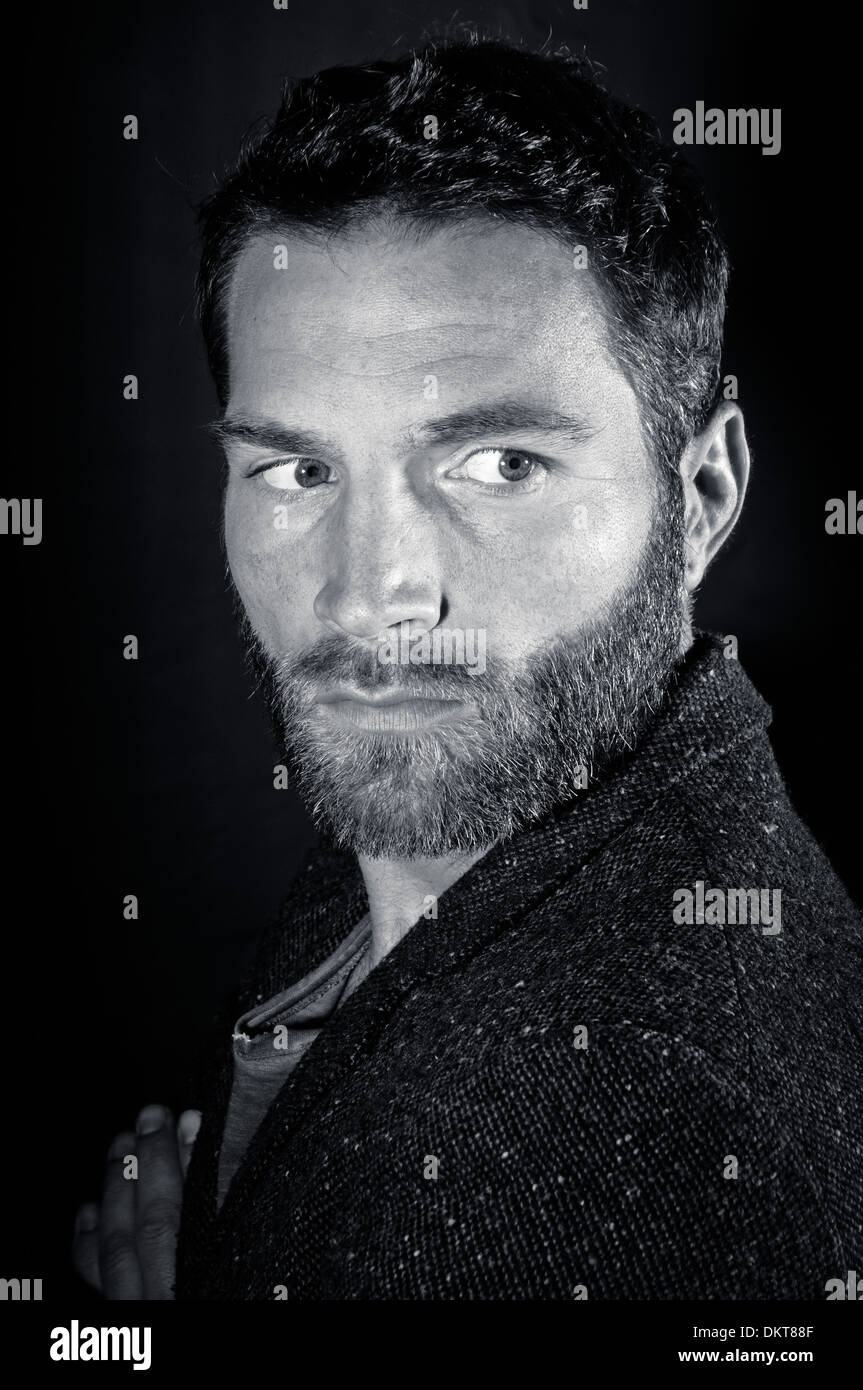 Man light hair dark beard hi-res stock photography and images - Alamy