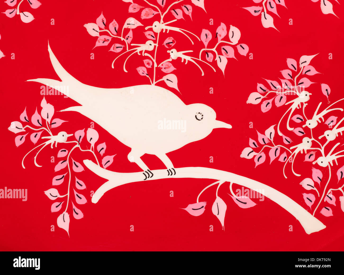 White bird red background hi-res stock photography and images - Alamy