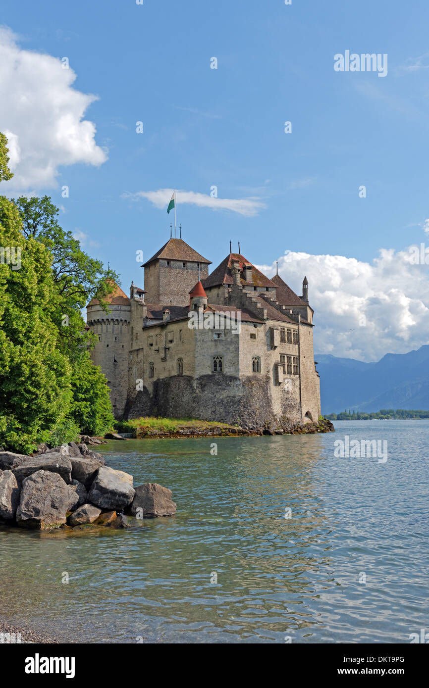 Europe Switzerland CH Vaud Veytaux-Chillon Quai Alfred Chalanat Chillon ...