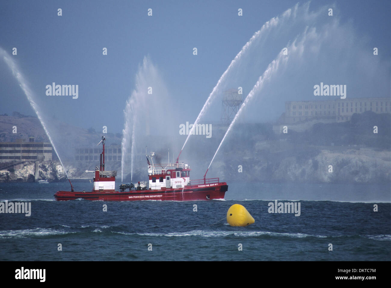 Fire boat demonstration during Fleet Week in San Francisco Bay ...