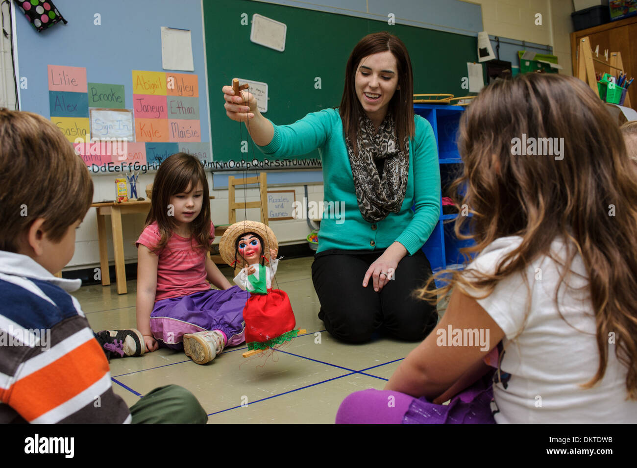 preschool puppet theatre Stock Photo - Alamy