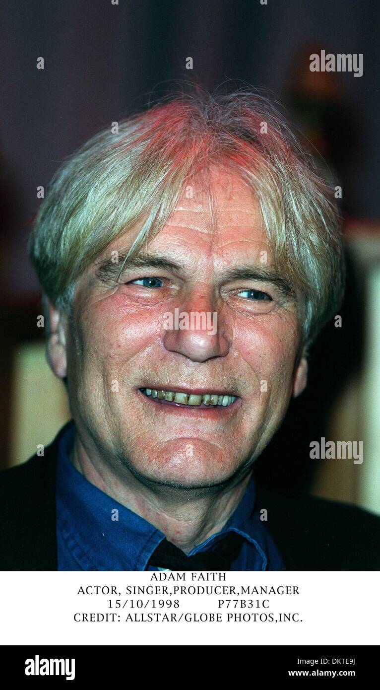 Oct. 15, 1998 - ADAM FAITH.ACTOR, SINGER,PRODUCER,MANAGER.15/10/1998 ...