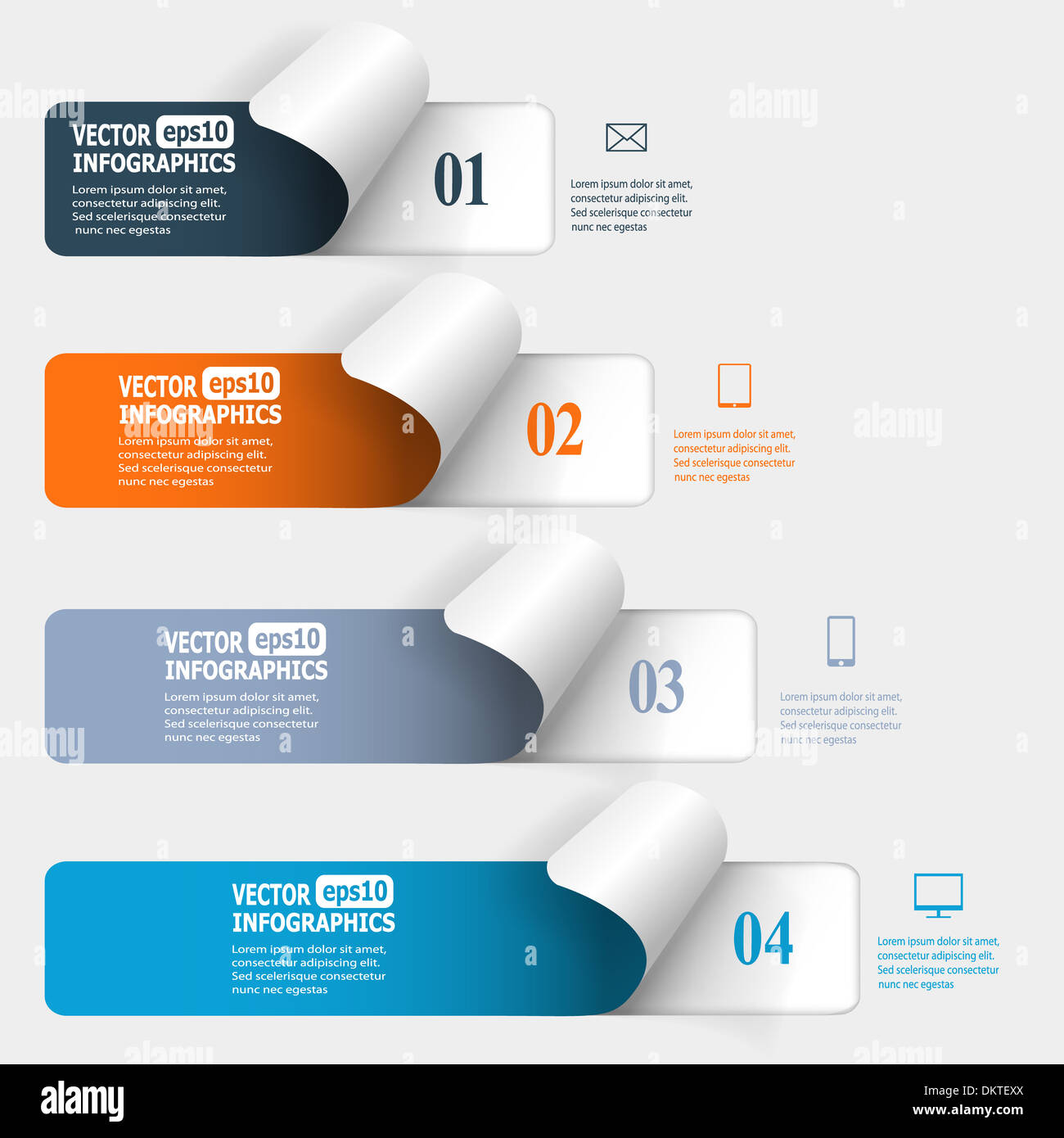 Abstract paper infographics. Vector eps10 illustration Stock Photo - Alamy