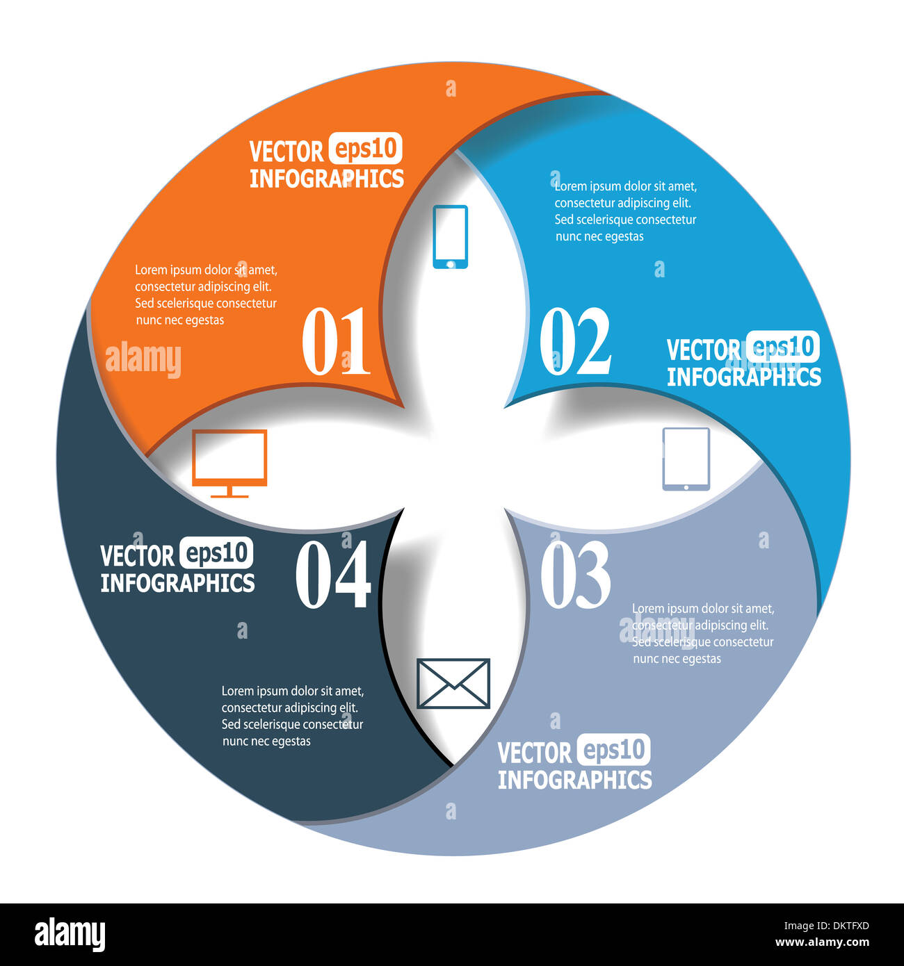 Abstract paper infographics in a circle shape. Vector eps10 ...