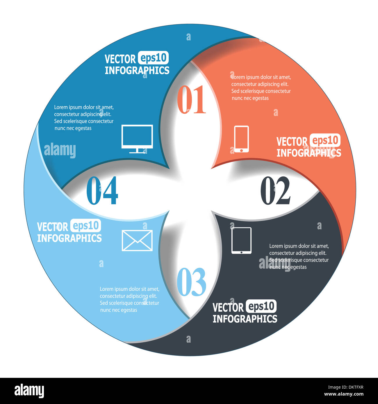 Abstract paper infographics in a circle shape. Vector eps10 ...