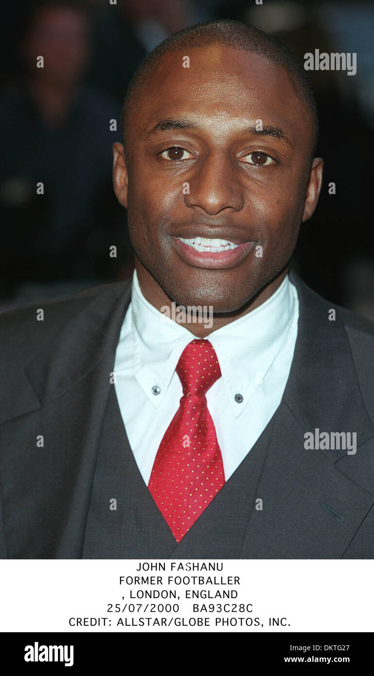 July 25, 2000 - LONDON, ENGLAND - JOHN FASHANU.FORMER FOOTBALLER ...