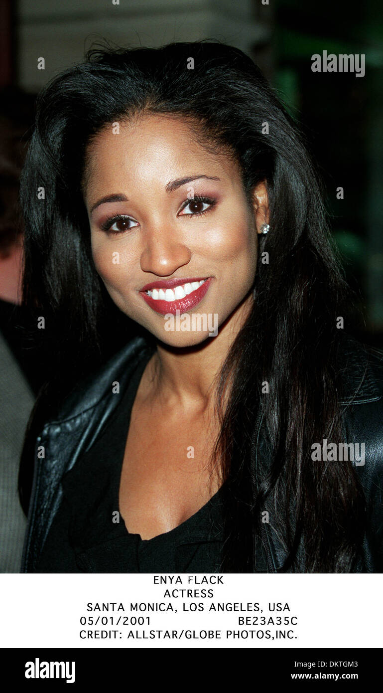 ENYA FLACK.ACTRESS.SANTA MONICA, LOS ANGELES, USA.05/01/2001.BE23A35C ...
