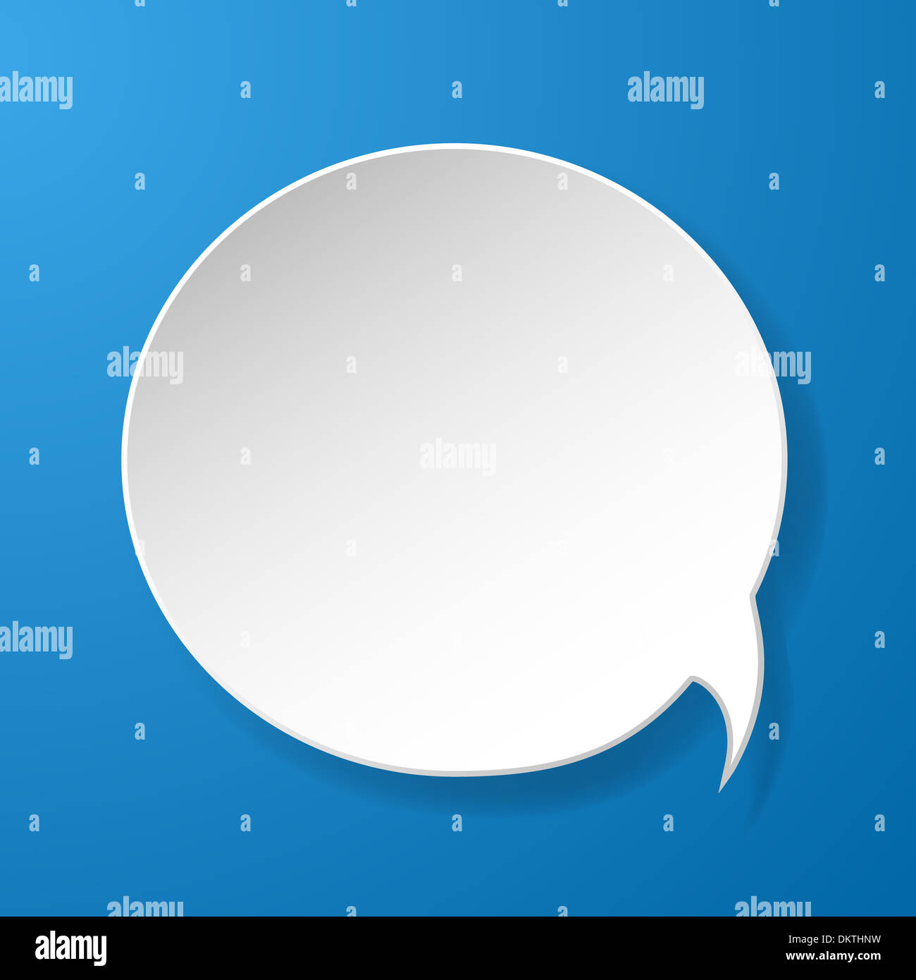 Abstract paper speech bubble on blue background. Vector eps10 ...