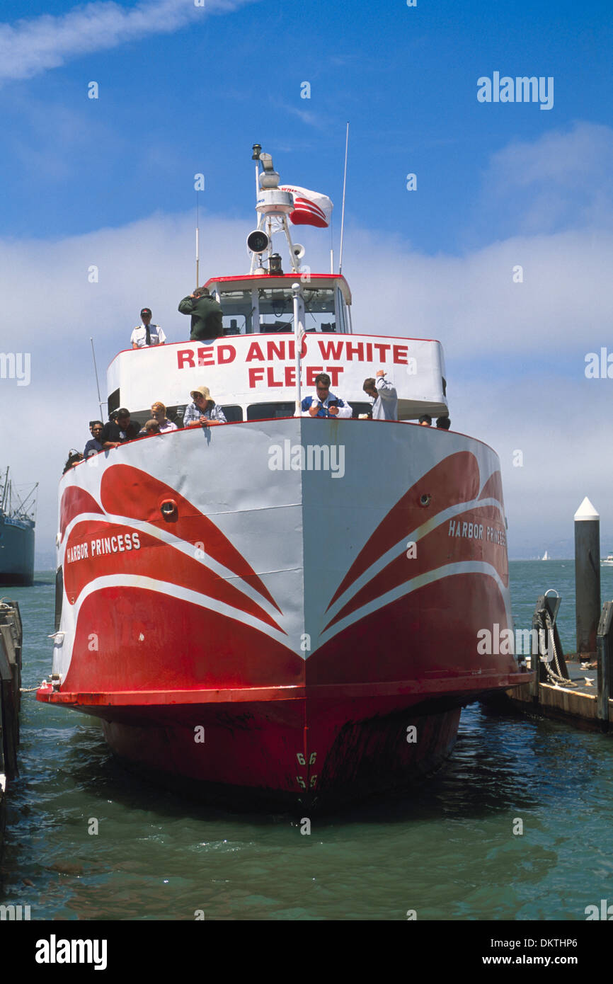 Tourist Ferry boat, near Pier 39, San Francisco, California Stock Photo ...