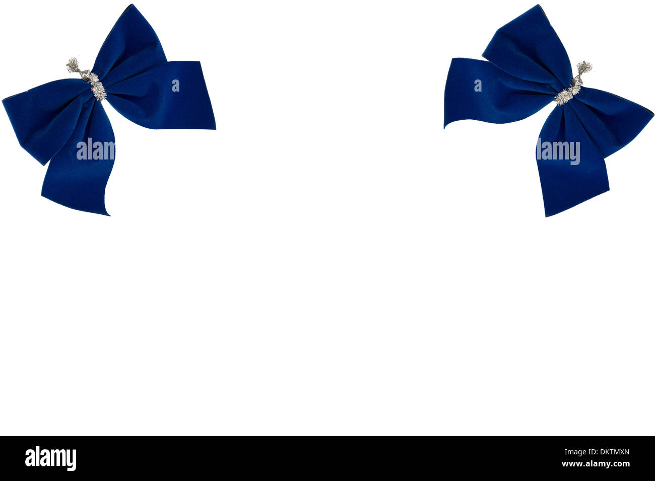 Christmas decoration - blue bows Stock Photo - Alamy