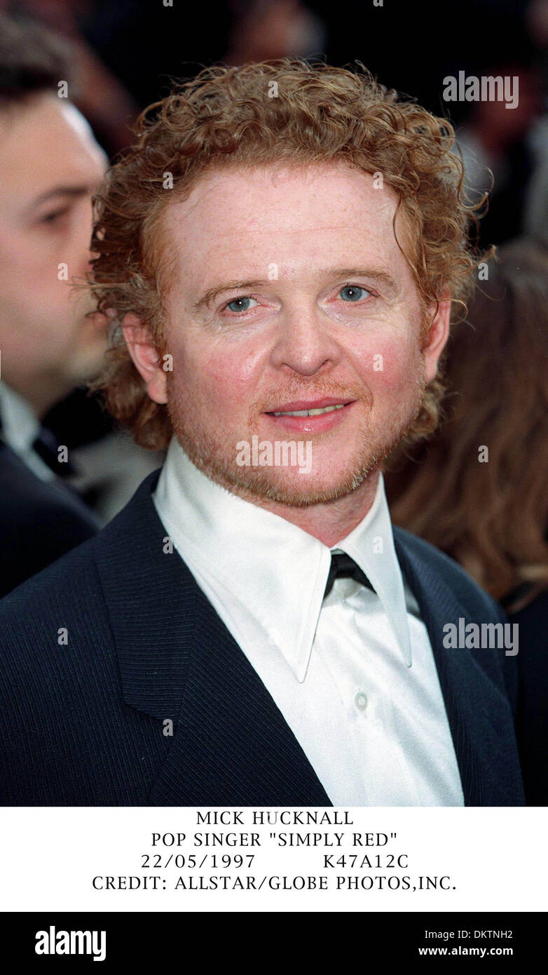 MICK HUCKNALL.POP SINGER ''SIMPLY RED''.22/05/1997.K47A12C Stock Photo ...