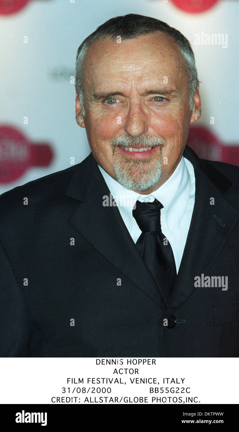 Aug. 31, 2000 - FILM FESTIVAL, VENICE, ITALY - DENNIS HOPPER.ACTOR.FILM ...
