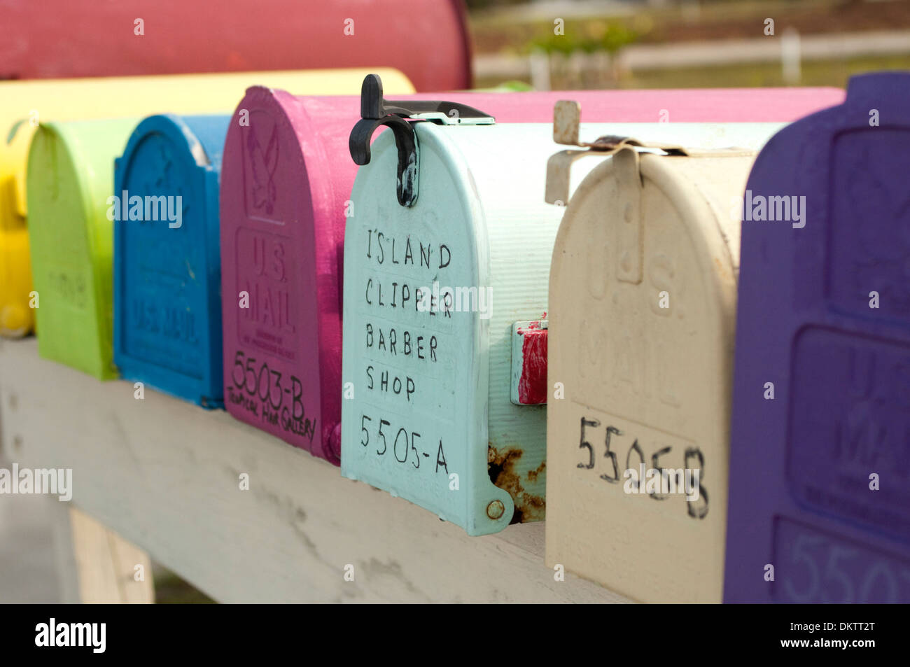 Colorful mailboxes in row hi-res stock photography and images - Alamy
