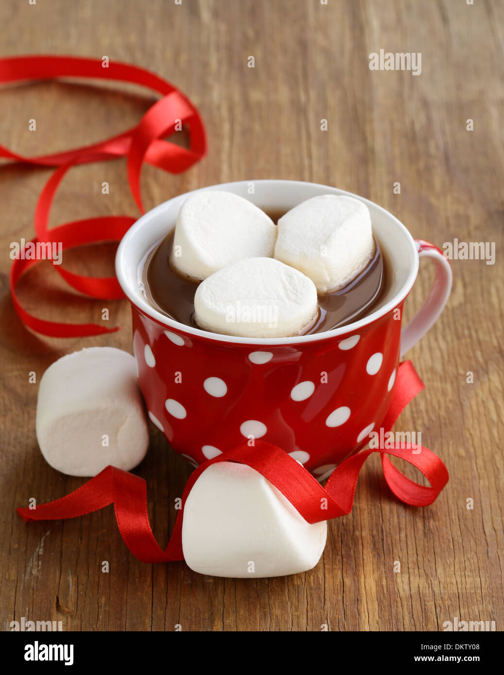 hot cocoa with marshmallows, sweet dessert drink Stock Photo - Alamy
