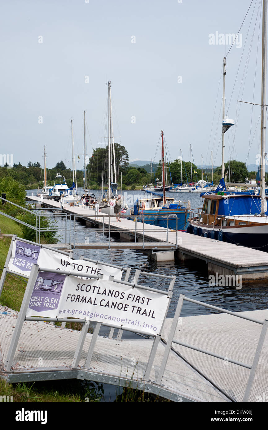 Caledonian canal Banavie locks various activities boats cycling ...