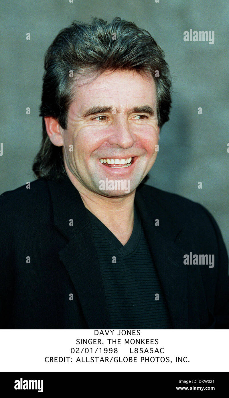 DAVY JONES.SINGER, THE MONKEES.02/01/1998.L85A5AC Stock Photo - Alamy